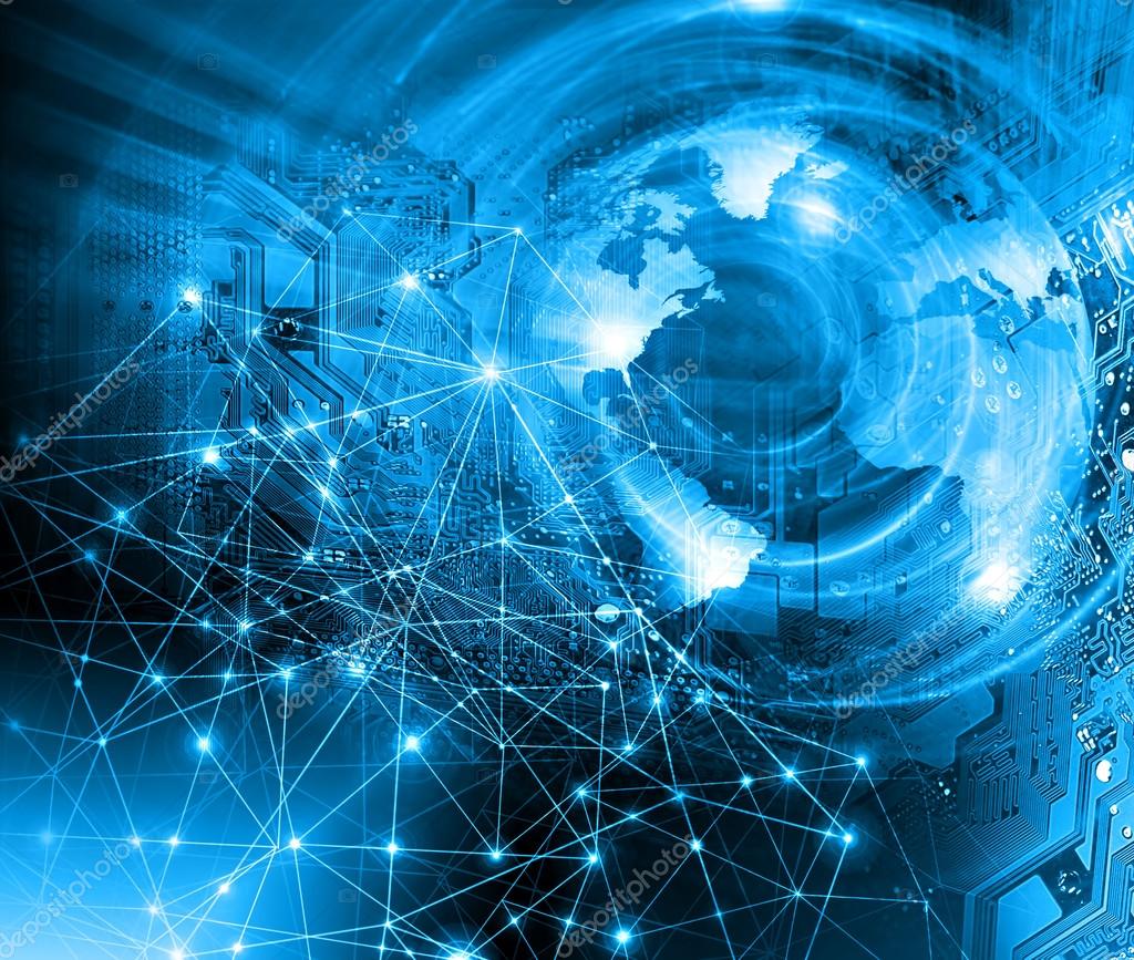 Best Internet Concept of global business. Globe, glowing lines on ...