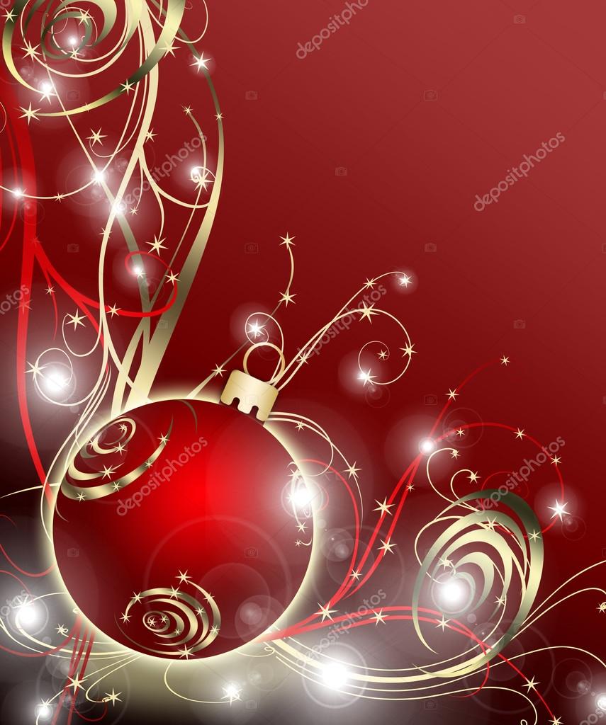 Red Christmas background with balls Stock Photo by ©stori 86459992