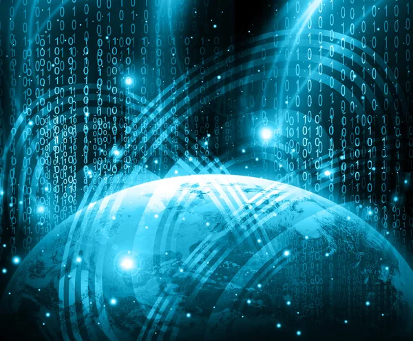 Best Internet Concept. Globe, glowing lines on technological background ...