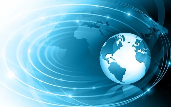 Best Internet Concept of global business. Globe, glowing lines on ...