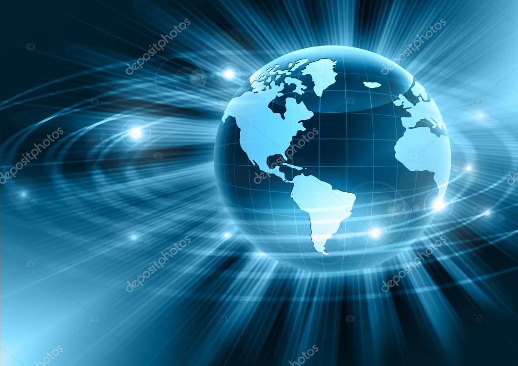 Best Internet Concept of global business. Globe, glowing lines on ...