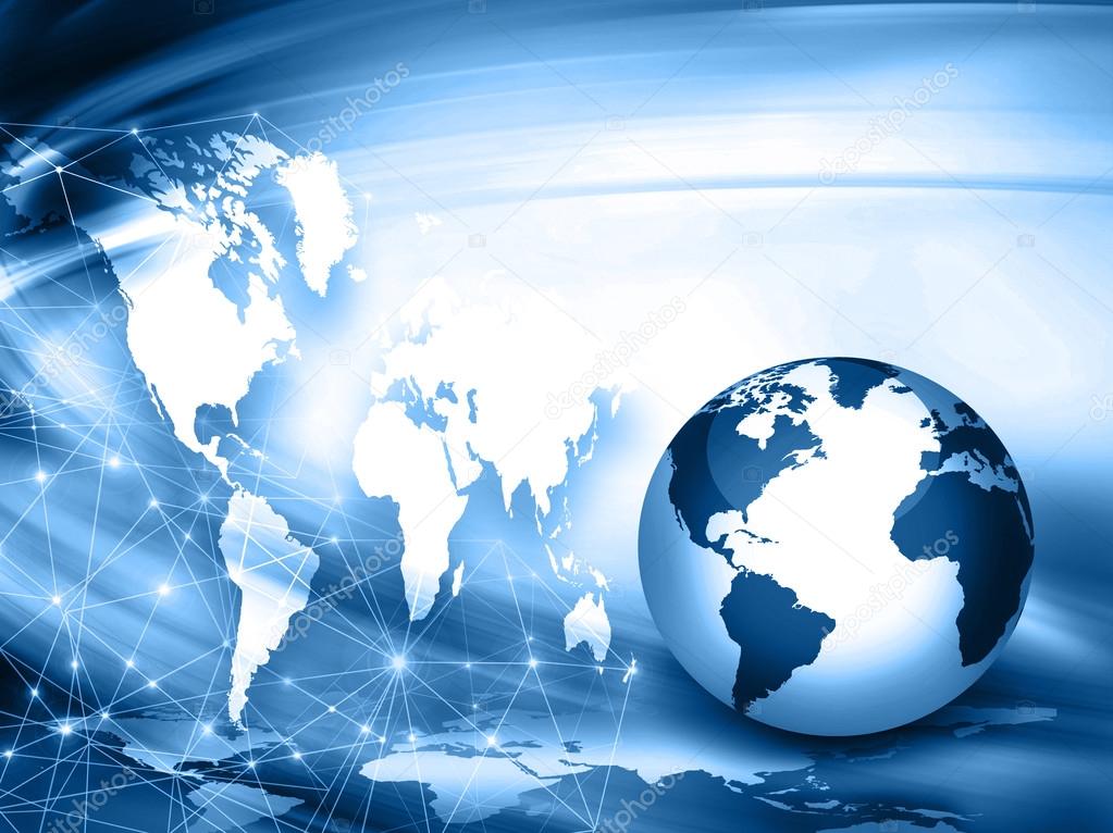 Best Internet Concept of global business. Globe, glowing lines on ...