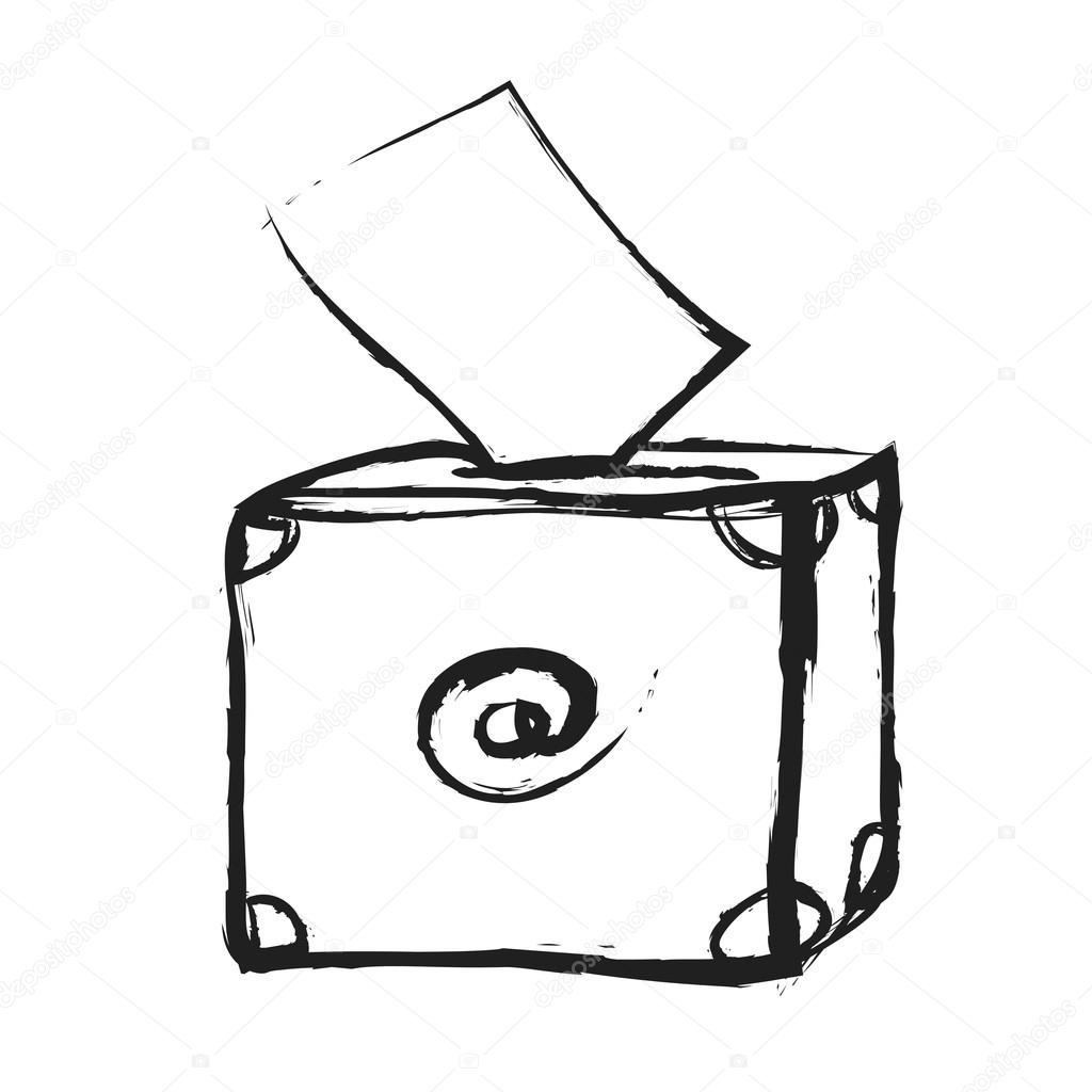 Doodle mail box icon, illustration Stock Illustration by ©dusan964 ...