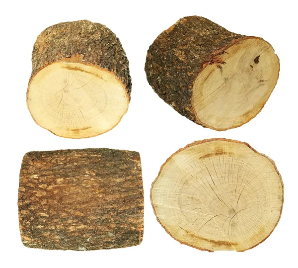 Set log fire wood isolated on white background with clipping path (high ...