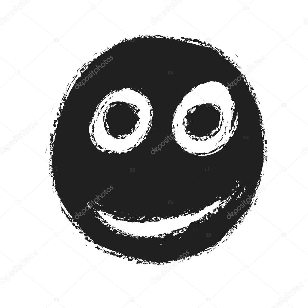 Grunge smiley icon and logo — Stock Photo © dusan964 #116378078