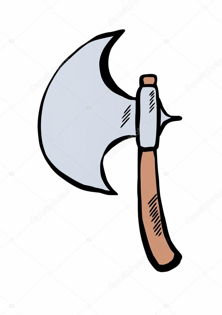 Hand drawn hatchet Stock Illustration by ©dusan964 #52660923