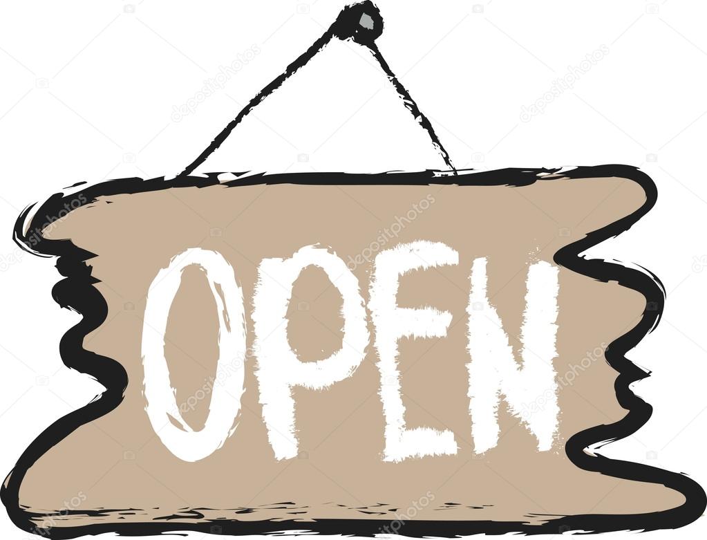 Hanging Open Sign Clip Art