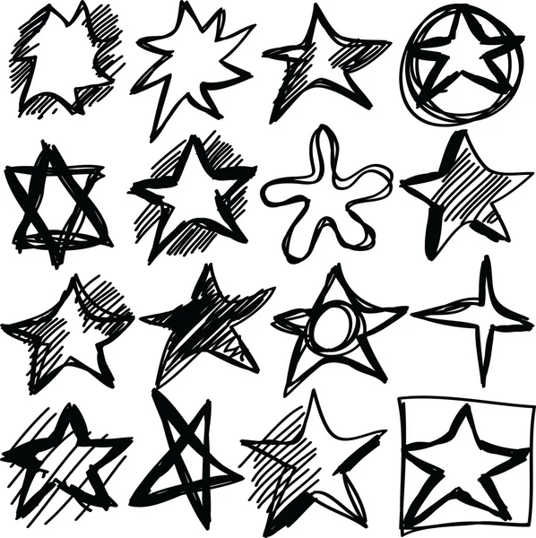 Curved star silhouette collection — Stock Vector © davidzydd #53909653