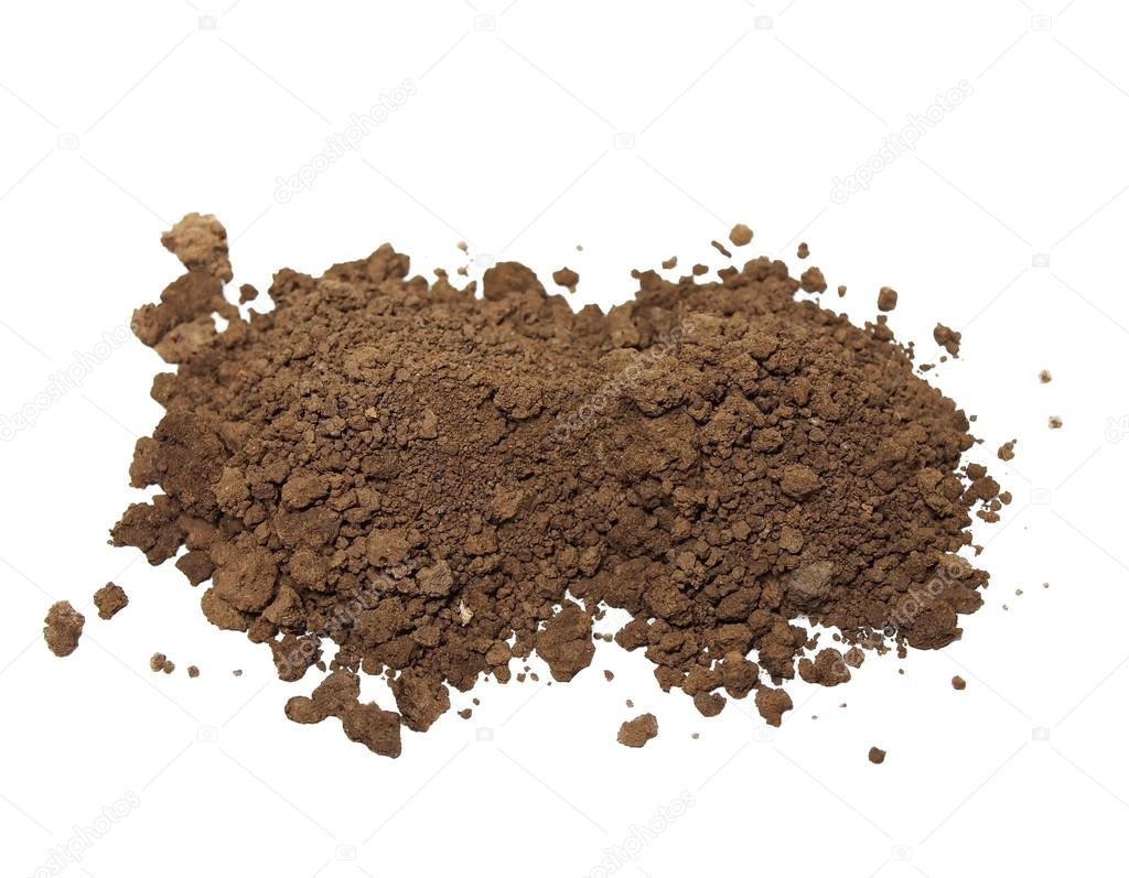 Pile Of Dirt On White Background