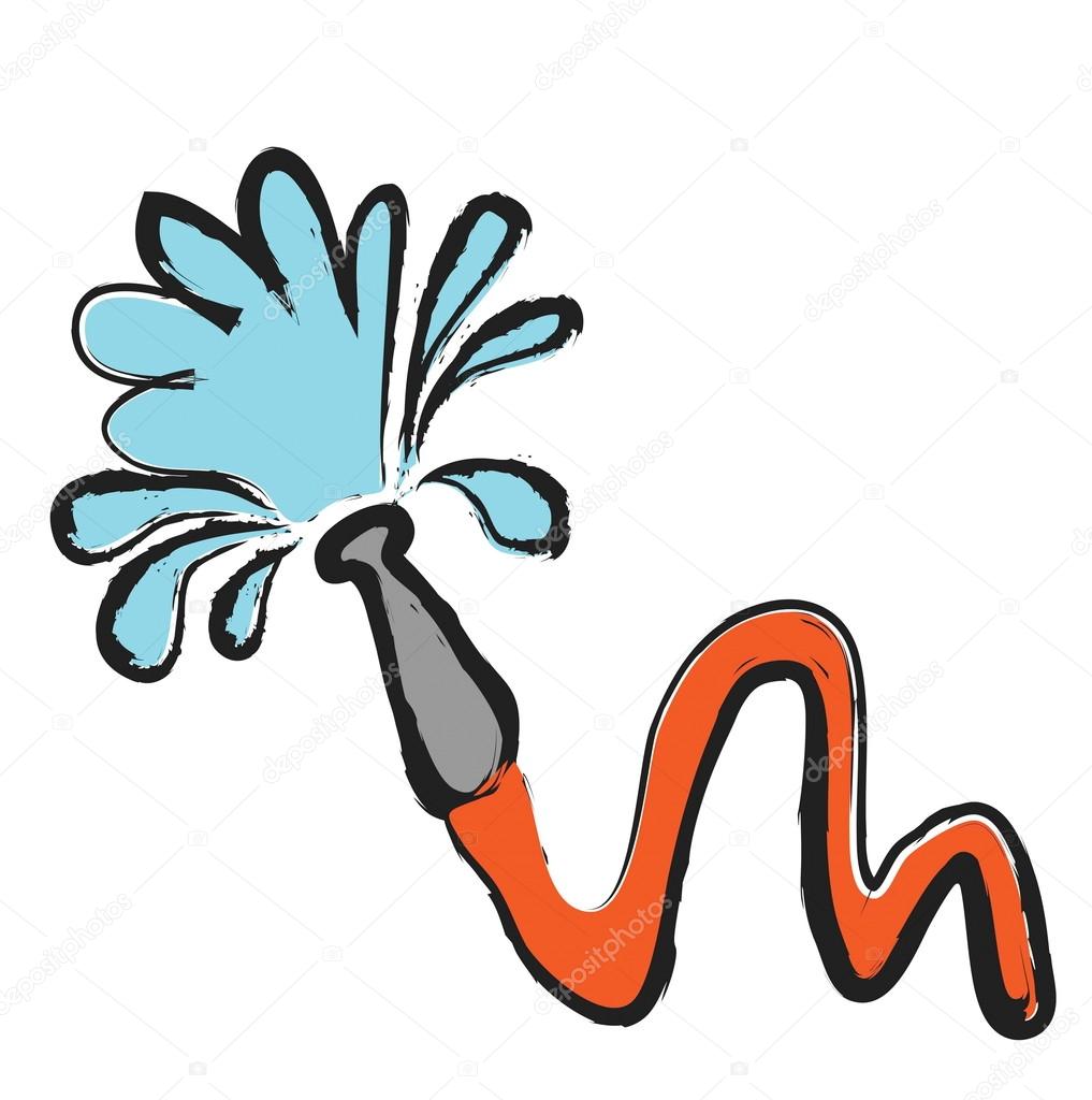 Hose Spraying Water Clipart Pictures
