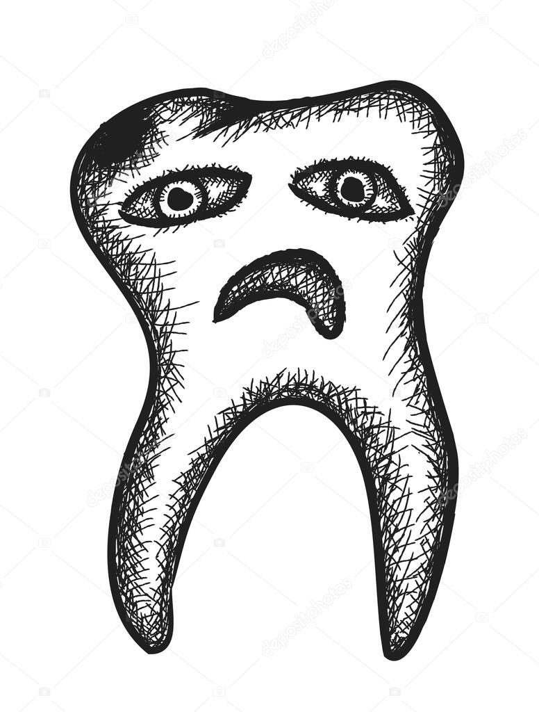 Doodle rotten tooth, illustration icon Stock Photo by ©dusan964 87785070