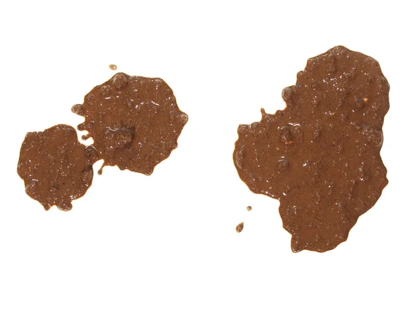 Drops of mud sprayed isolated on white background, with clipping path ...