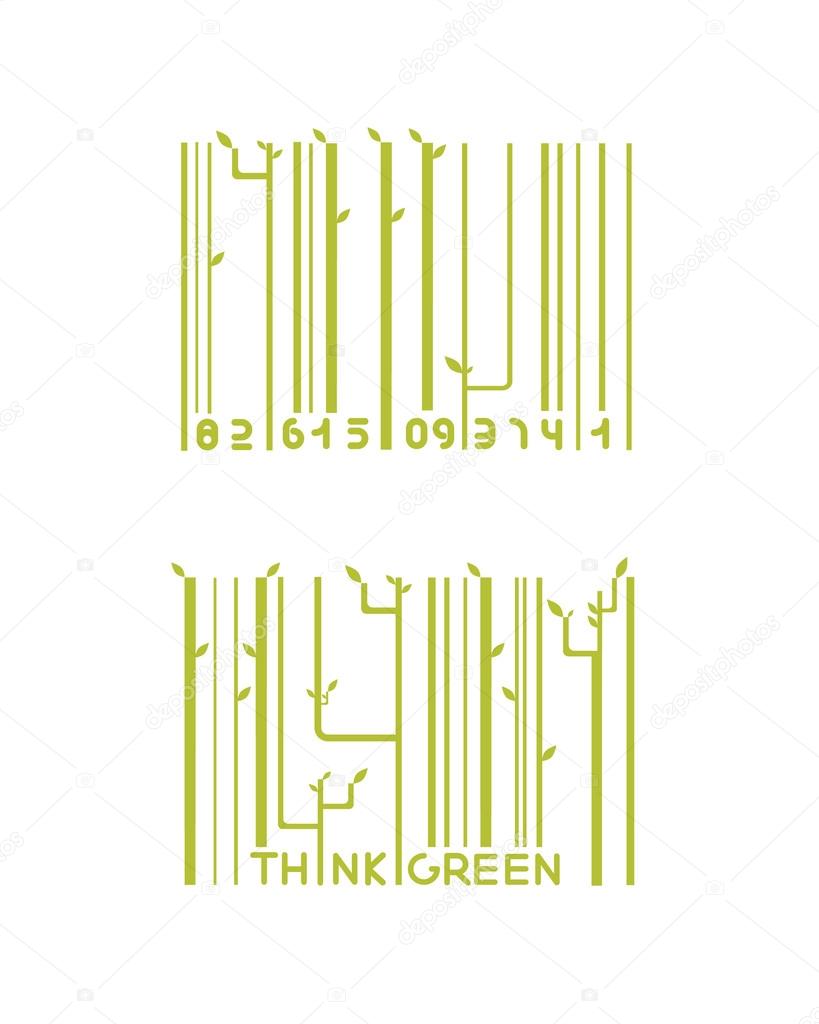 Two green barcode Stock Vector Image by ©taniatanechka #58923823