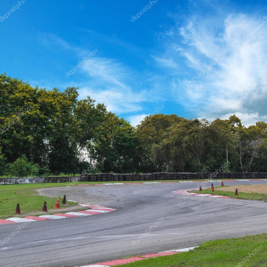 Race track curve Stock Photo by ©liewluck 66944993