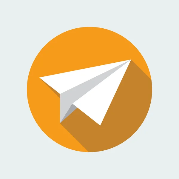 Flying paper airplane icon — Stock Vector © undrey #46487665