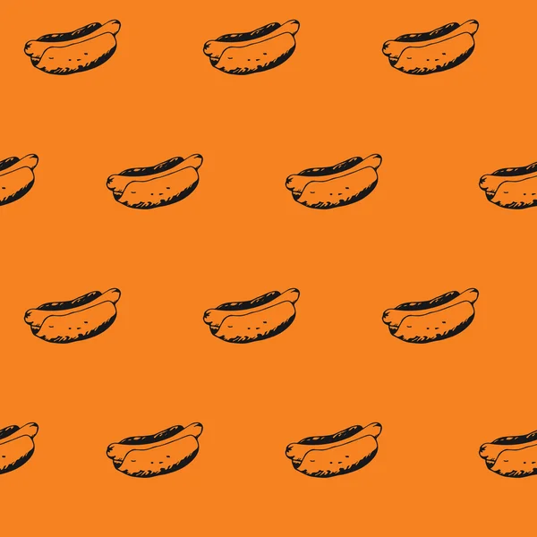Hot Dogs Background. Hotdogs Seamless Pattern Stock Vector Image by ...