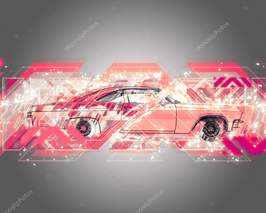 Abstract muscle car illustration — Stock Photo © Trimitrius #103854878