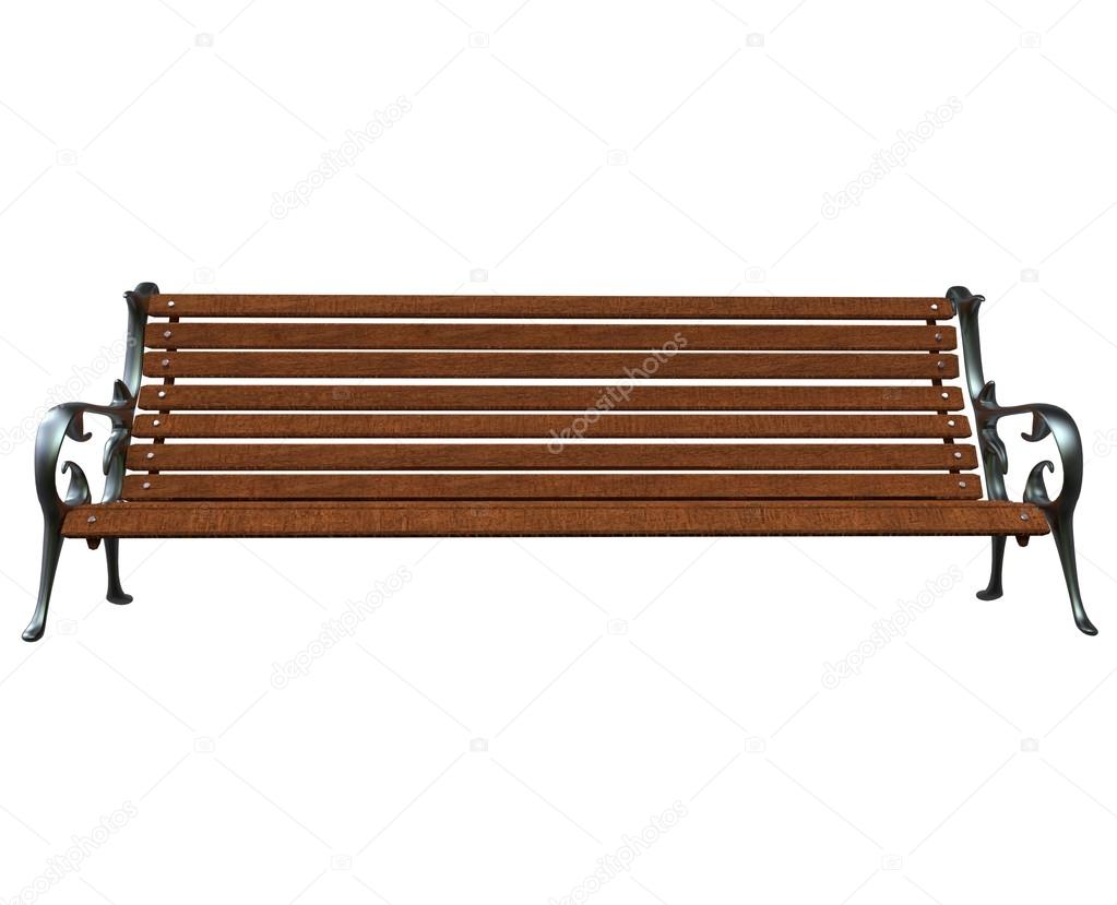 Street Bench Front View