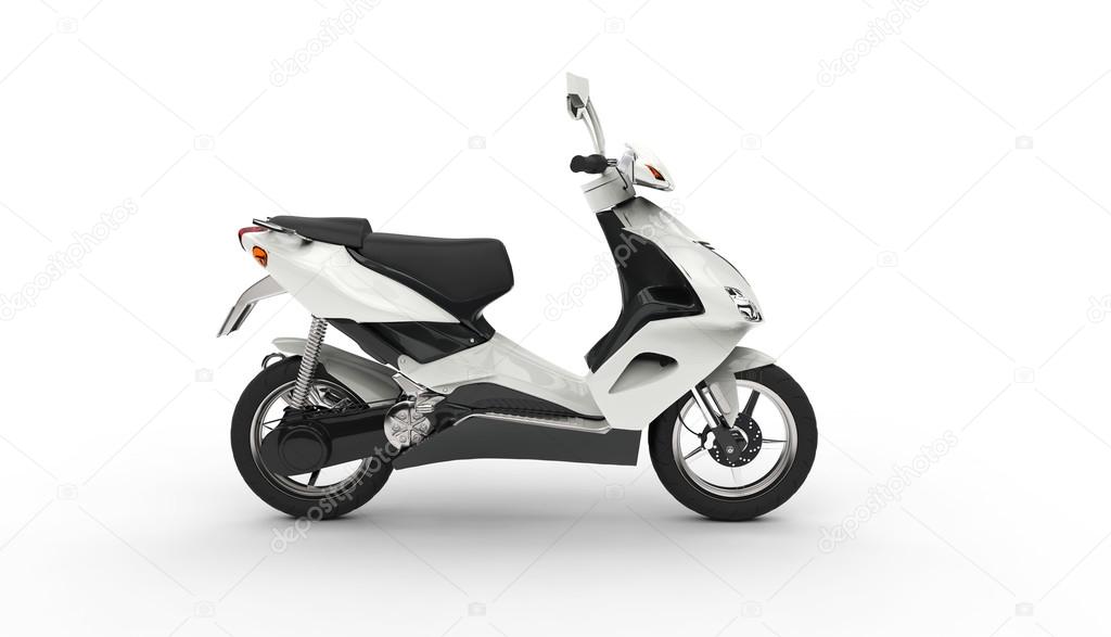 White Scooter - Left Side View Stock Photo by ©Trimitrius 83374740