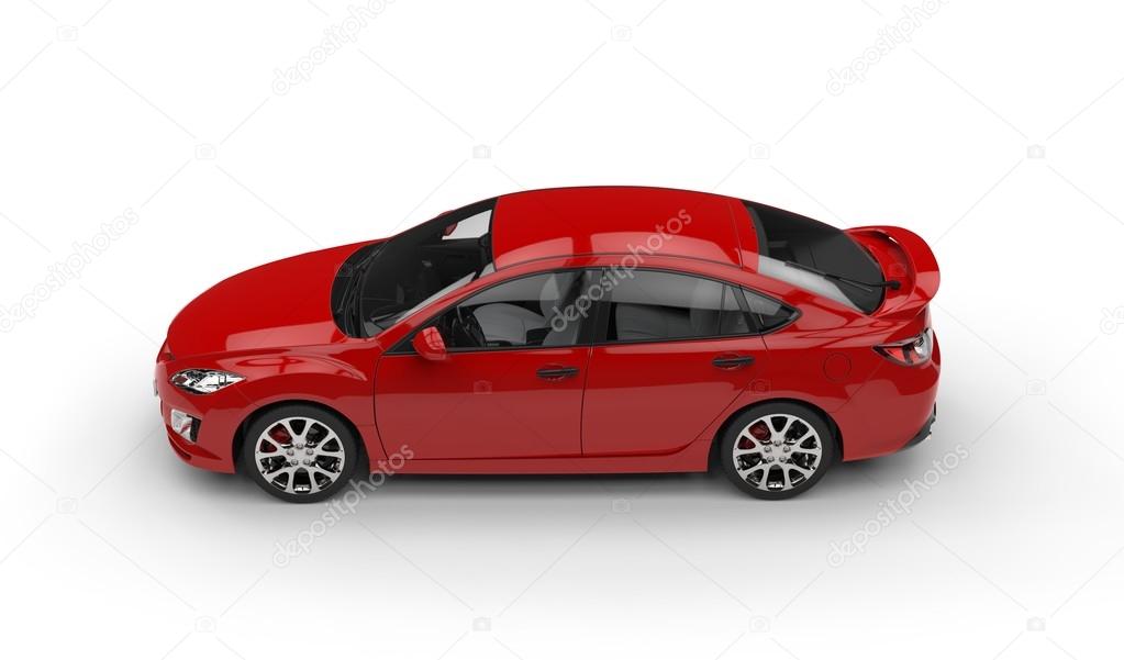 Red Sports Car Side View