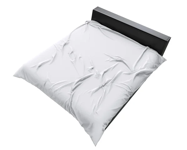 Modern Big Bed - White Sheets - Side View — Stock Photo © Trimitrius ...