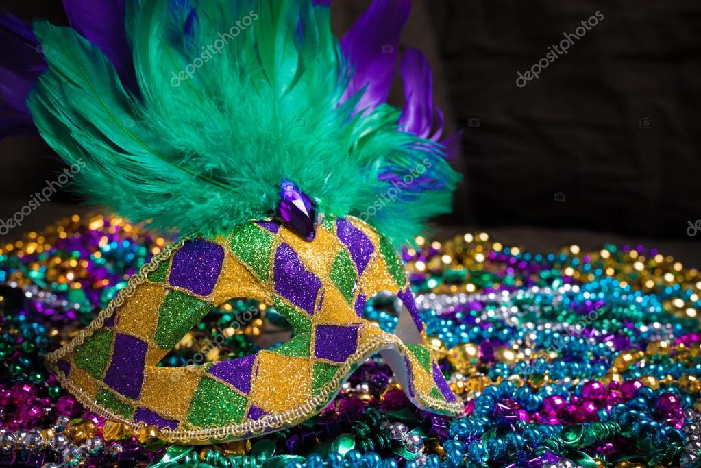 Mardi Gras Beads And Masks