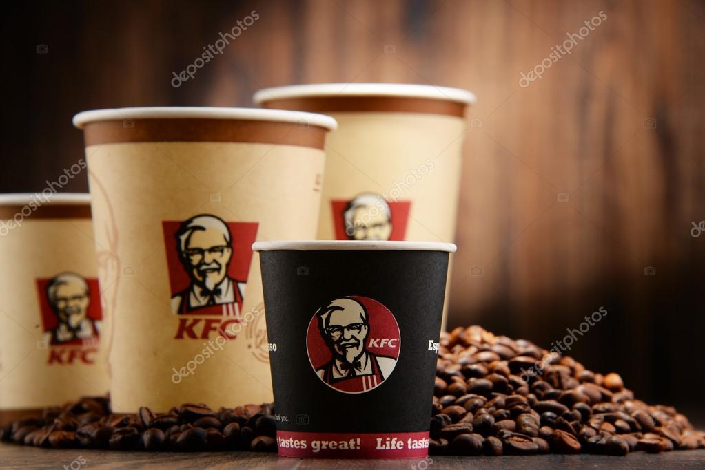 Composition with KFC coffee cup and beans – Stock Editorial Photo ...