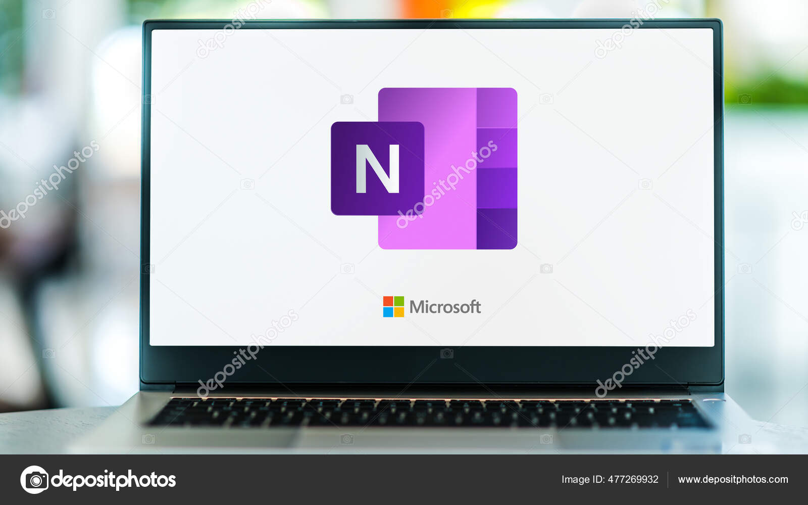 Poznan Pol May 2021 Laptop Computer Displaying Logo Microsoft Onenote ... Poznan Pol May 2021 Laptop Computer Displaying Logo Microsoft Onenote ...
