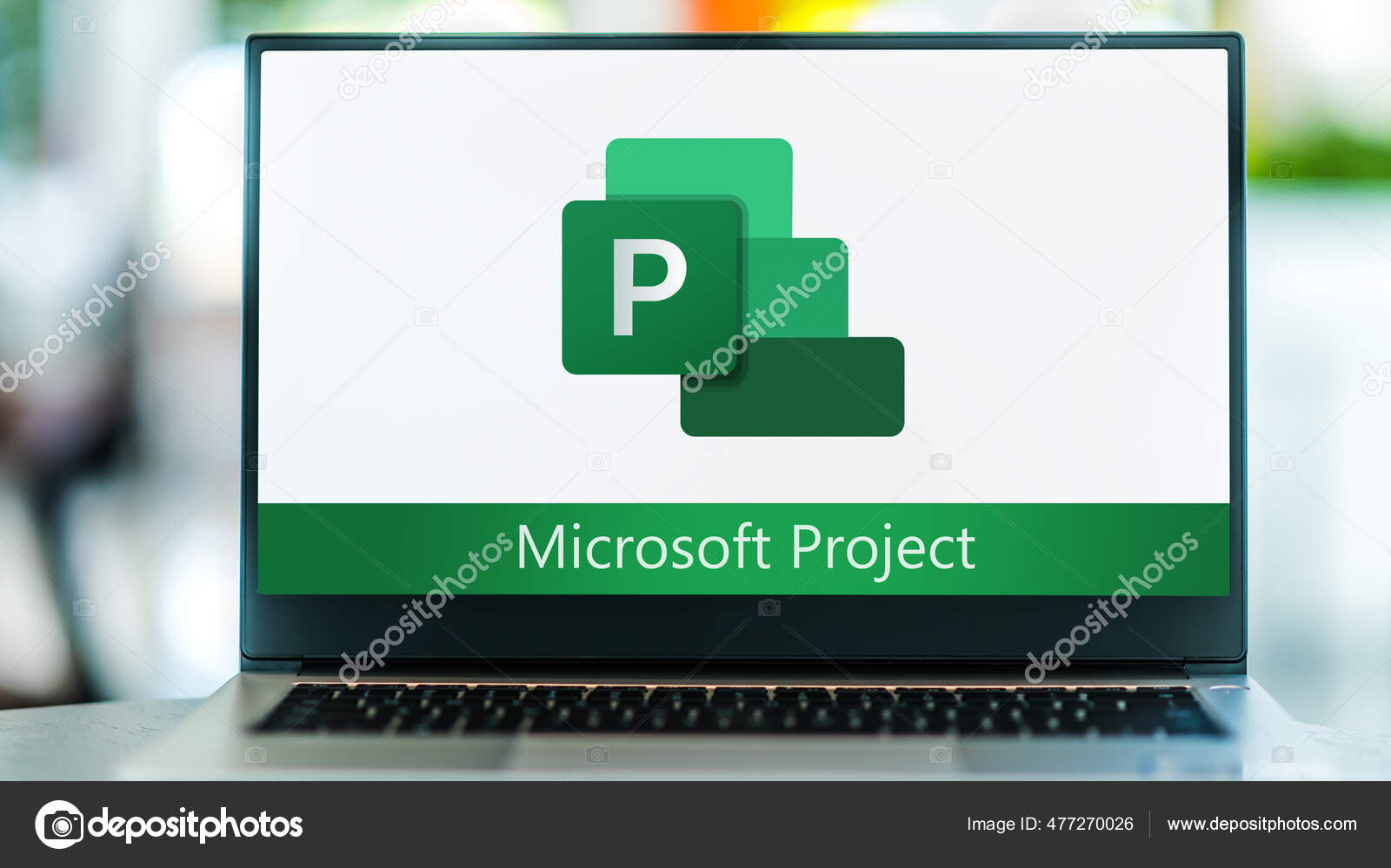 Poznan Pol May 2021 Laptop Computer Displaying Logo Microsoft Project ...