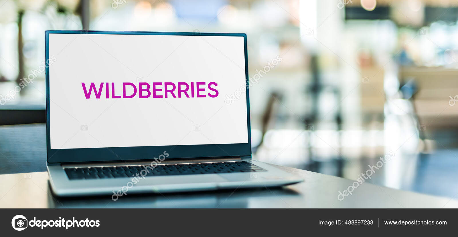 Poznan Pol Sep 2020 Laptop Computer Displaying Logo Wildberries Largest — Stock Editorial Photo ...