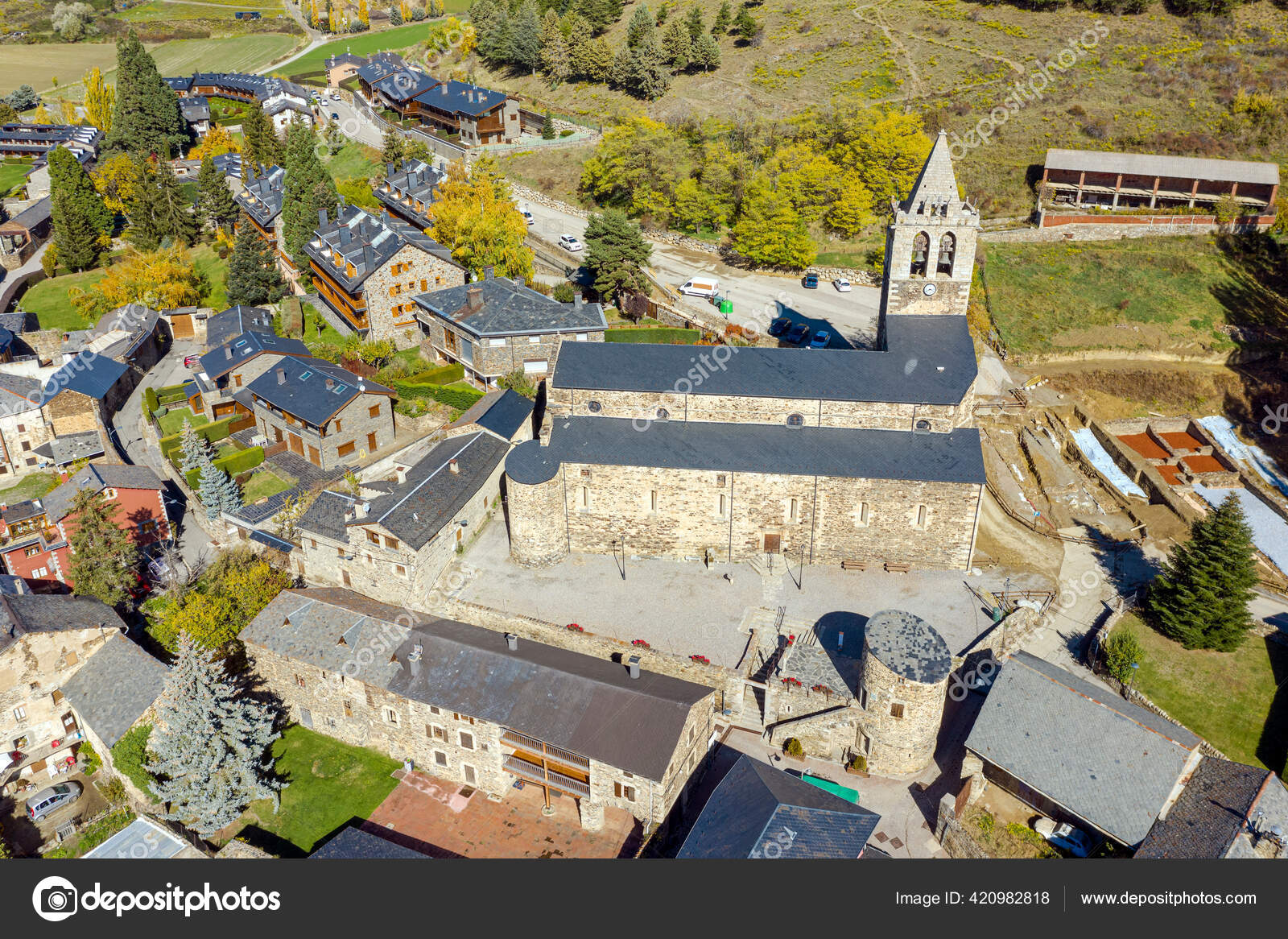 Llivia Parish Small Spanish Enclave Territory France Spain — Stock ...