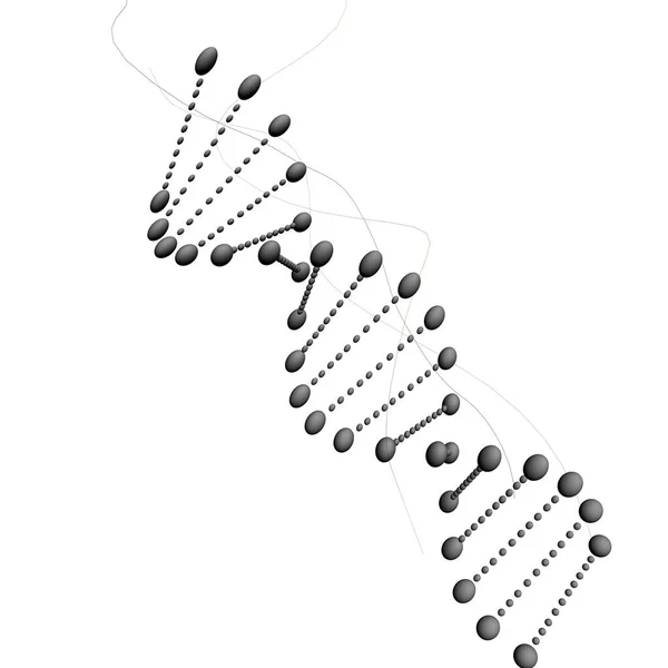 structure of dna molecules with dots and lines. - Stock Image - Everypixel