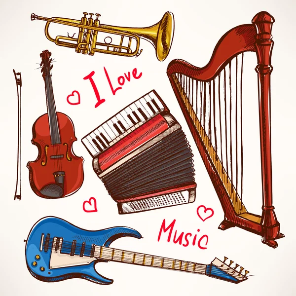 Vektor vonalas rajz egy hegedű és az íj — Stock Vektor © Marinka #39276613