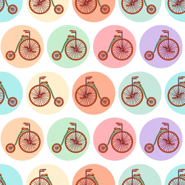 Vintage bicycle seamless pattern — Stock Vector © cienpies #12052155