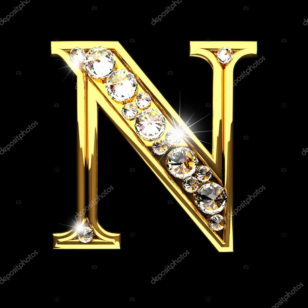 Alfabeto N Em Diamante