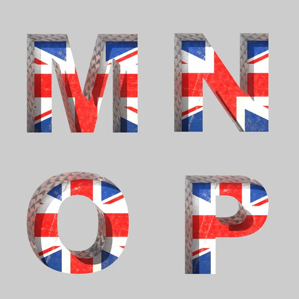 Great Britain alphabet on white background — Stock Photo © videodoctor ...