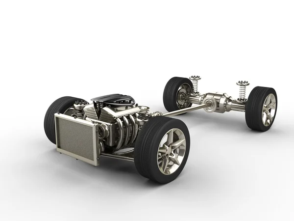 Car chassis with engine and wheels ⬇ Stock Photo, Image by ...