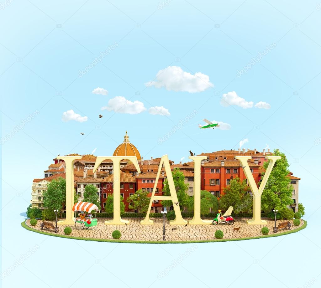 Word Italy on the square — Stock Photo © Vadmary #55291521