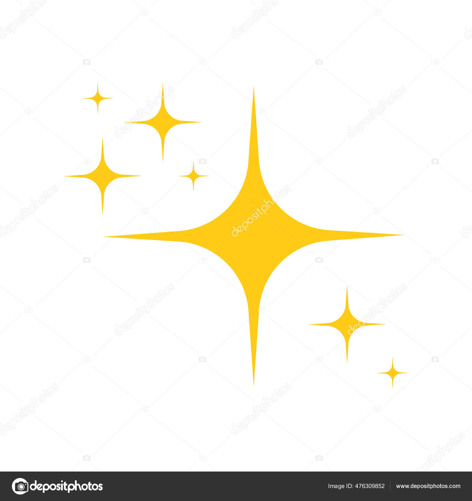 Sterne funkeln und funkeln vereinzelt auf weißem Hintergrund. heller ...