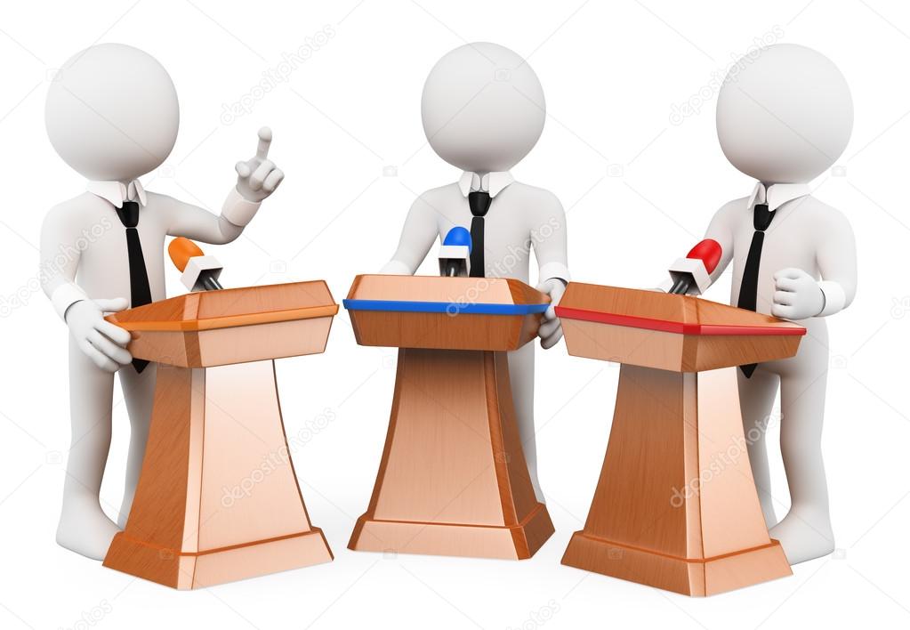 3D white people. Political debate Stock Photo by ©real_texelart 73358877