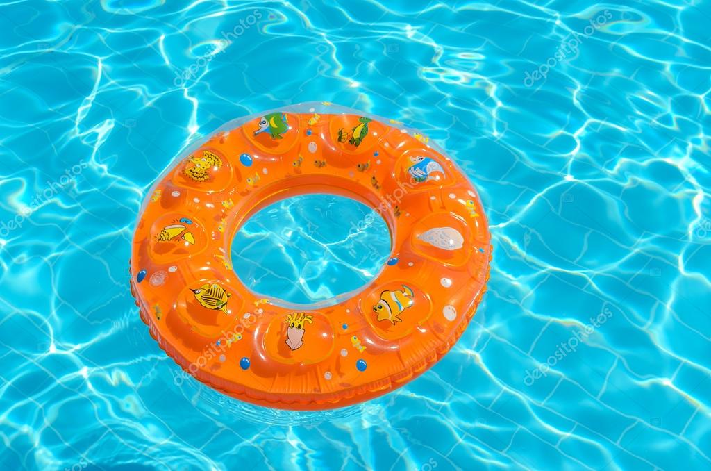 Children circle for swimming in the pool — Stock Photo © borissos #81620276