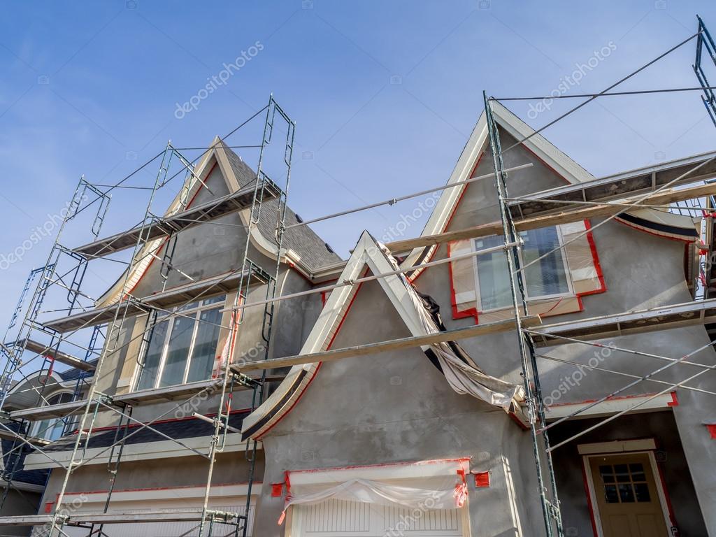 Exterior stucco application — Stock Photo © jewhyte #73058879