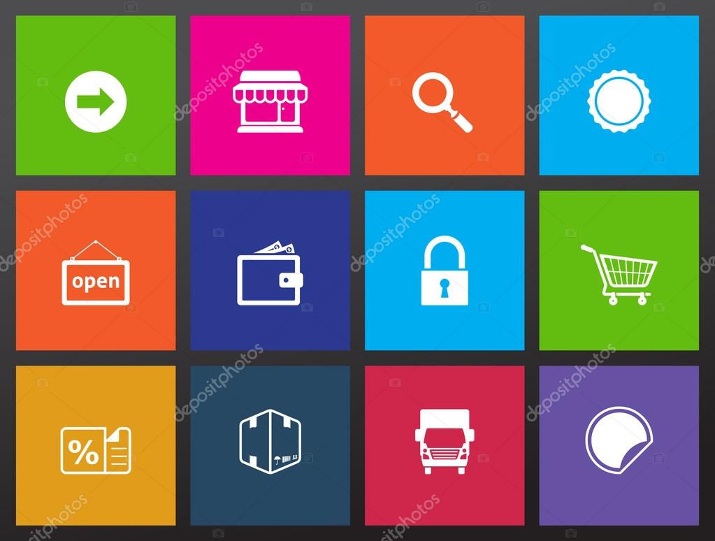 Icons set in Metro style Stock Vector by ©puruan 112719290