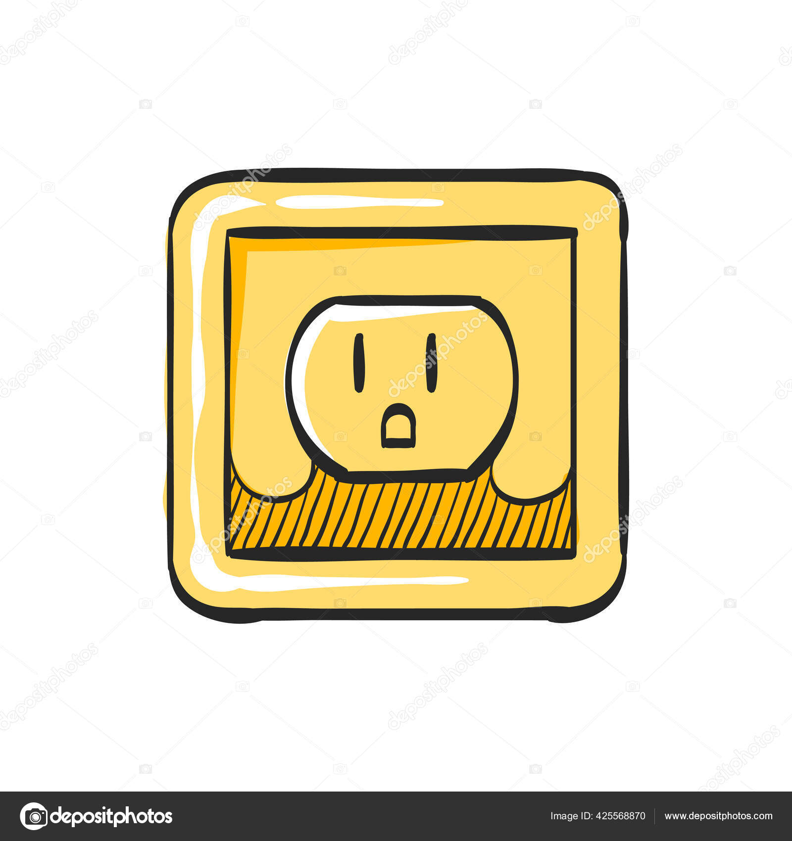 Electrical Outlet Icon Color Drawing Electronic Connect Plug Household ...