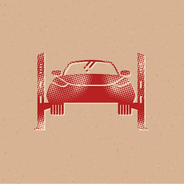 Car Jump Start Icons Halftone Style Automotive Vehicle Maintenance ...