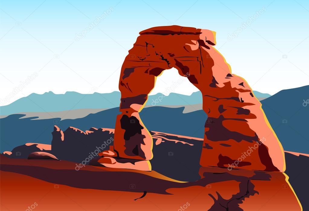 Delicate Arch in Utah Stock Vector by ©zeeborg 109994914