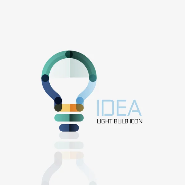 Logo, vector light bulb abstract linear geometric business icon. Idea ...