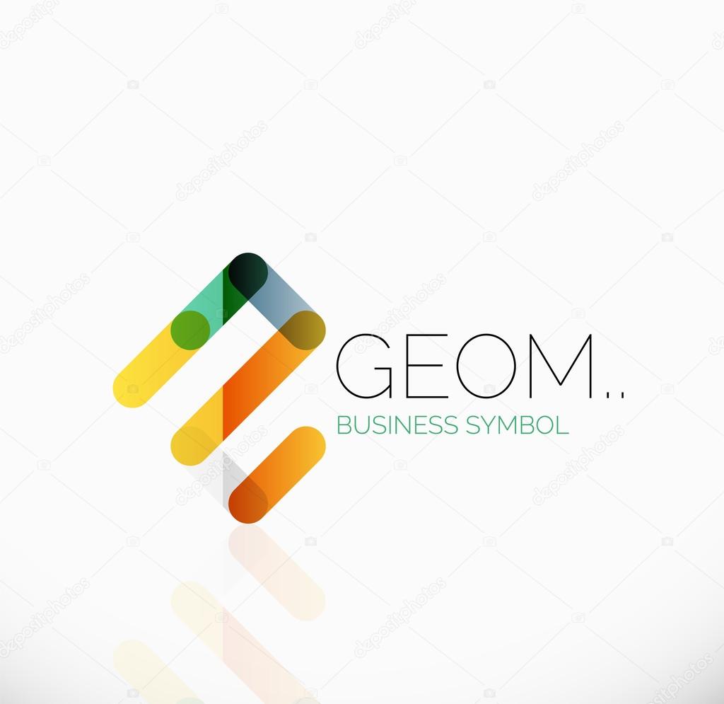 Logo, linear abstract geometric icon Stock Vector by ©akomov 100510032