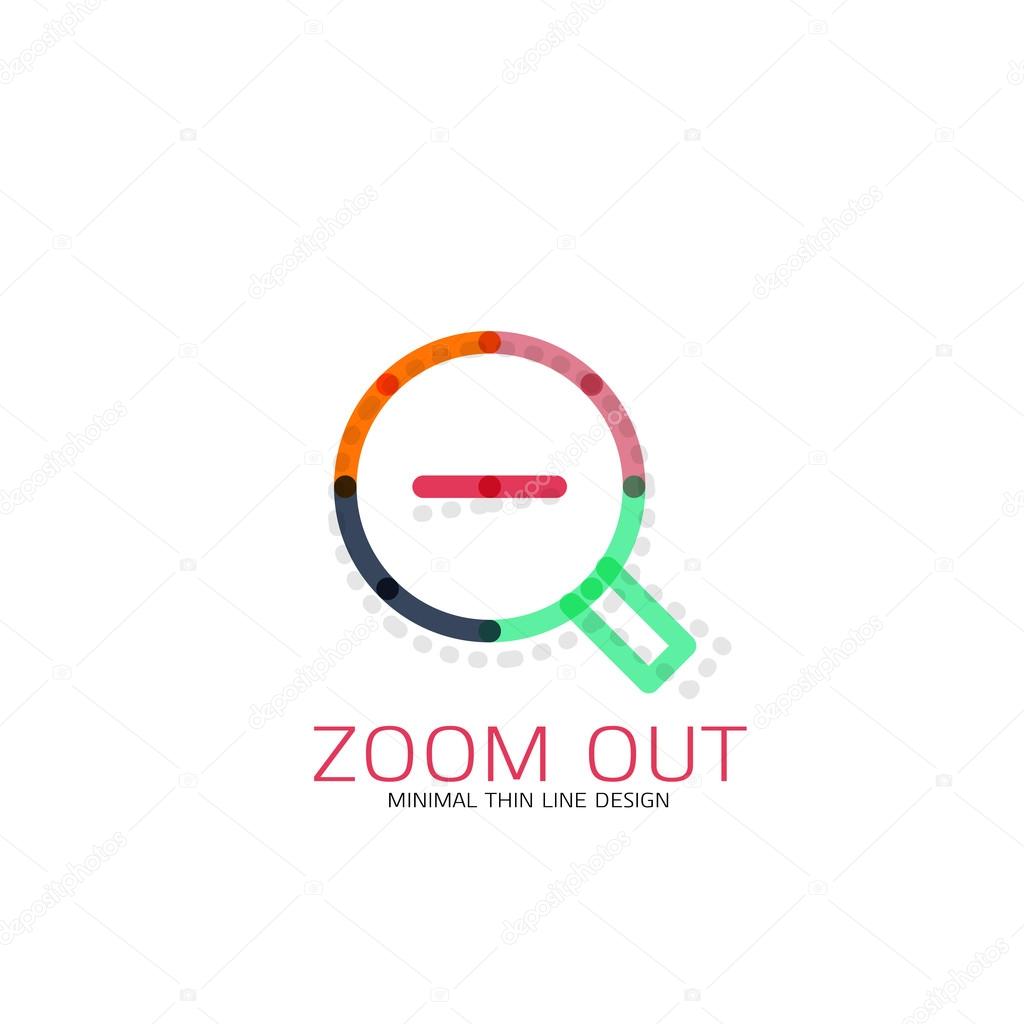 Logo magnifying glass Stock Vector by ©akomov 100834556
