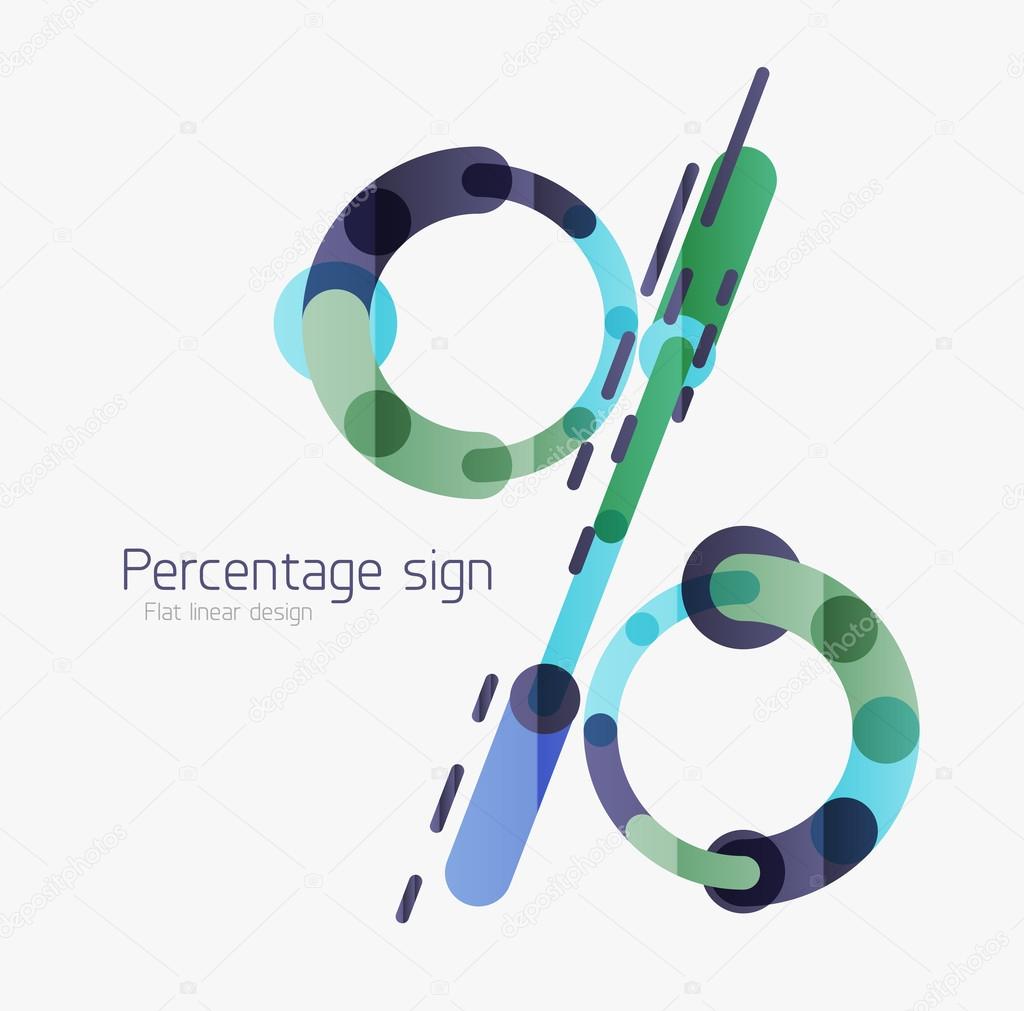Flat icon of percentage sign. Stock Vector Image by ©akomov #102962582